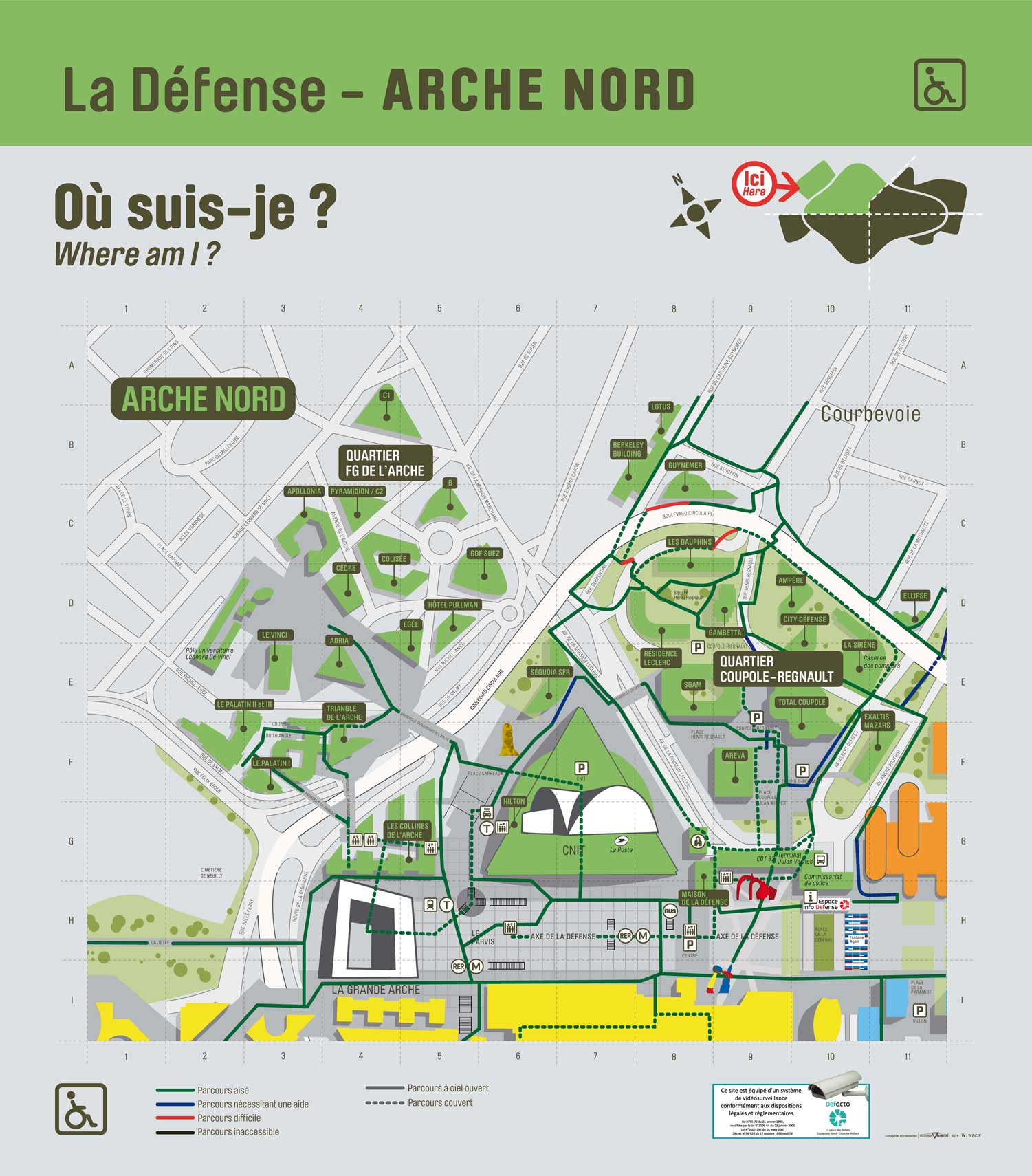 Plan de La Défense : Arche Nord - Defense-92.fr