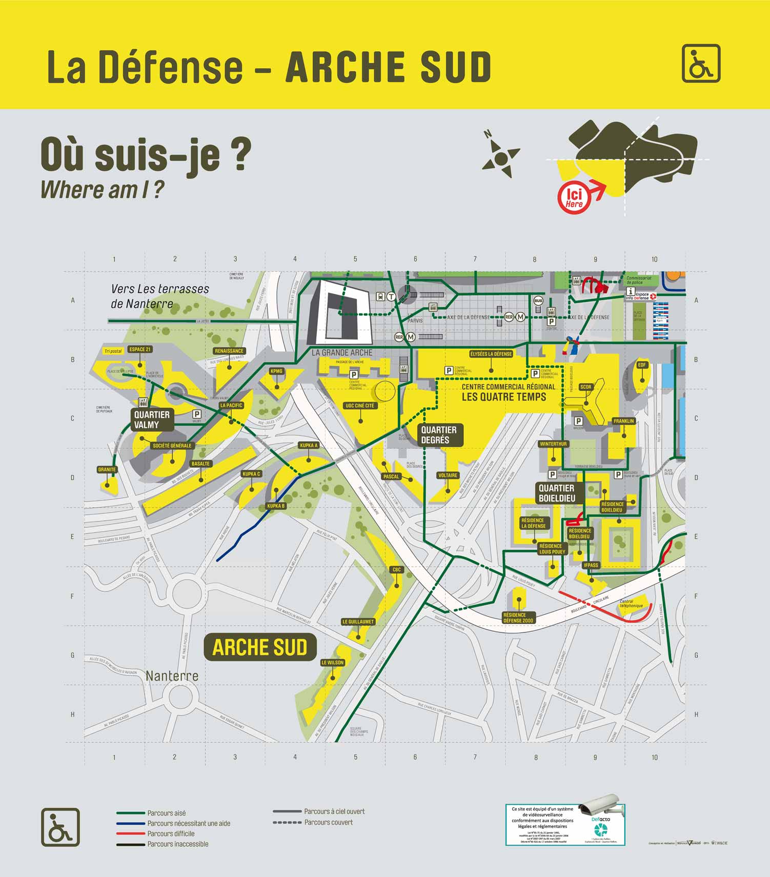 Plan de La Défense : Arche Sud - Defense-92.fr