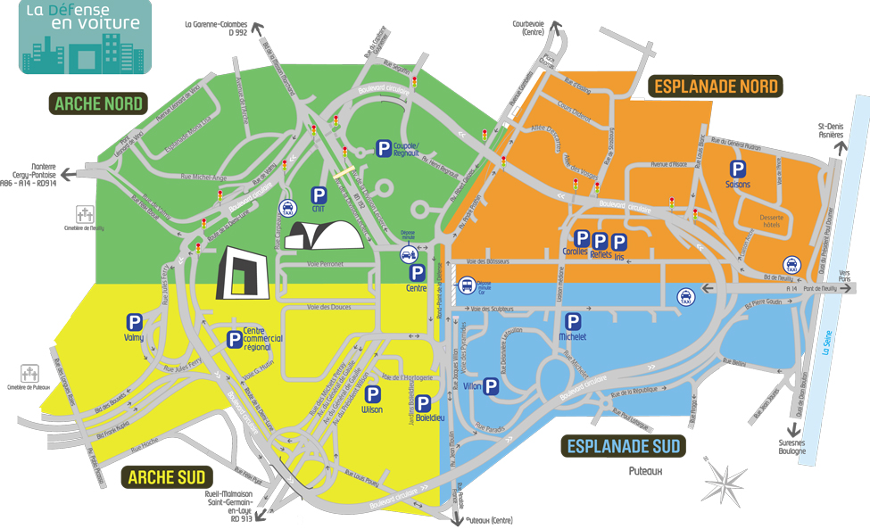 Plan routier de La Défense - Defense-92.fr