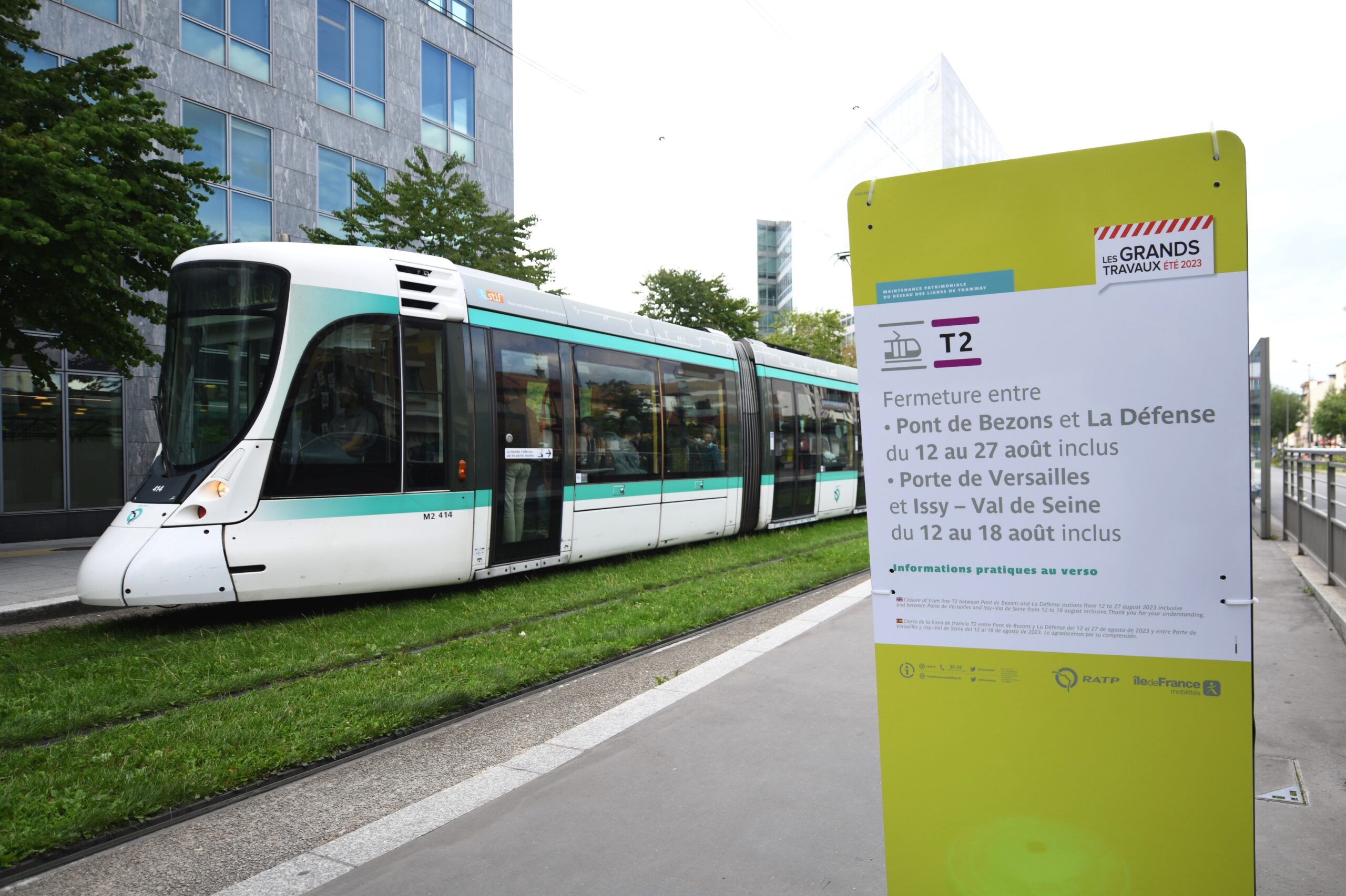 La ligne T2 du tramway partiellement à l’arrêt en ce mois d’août ...